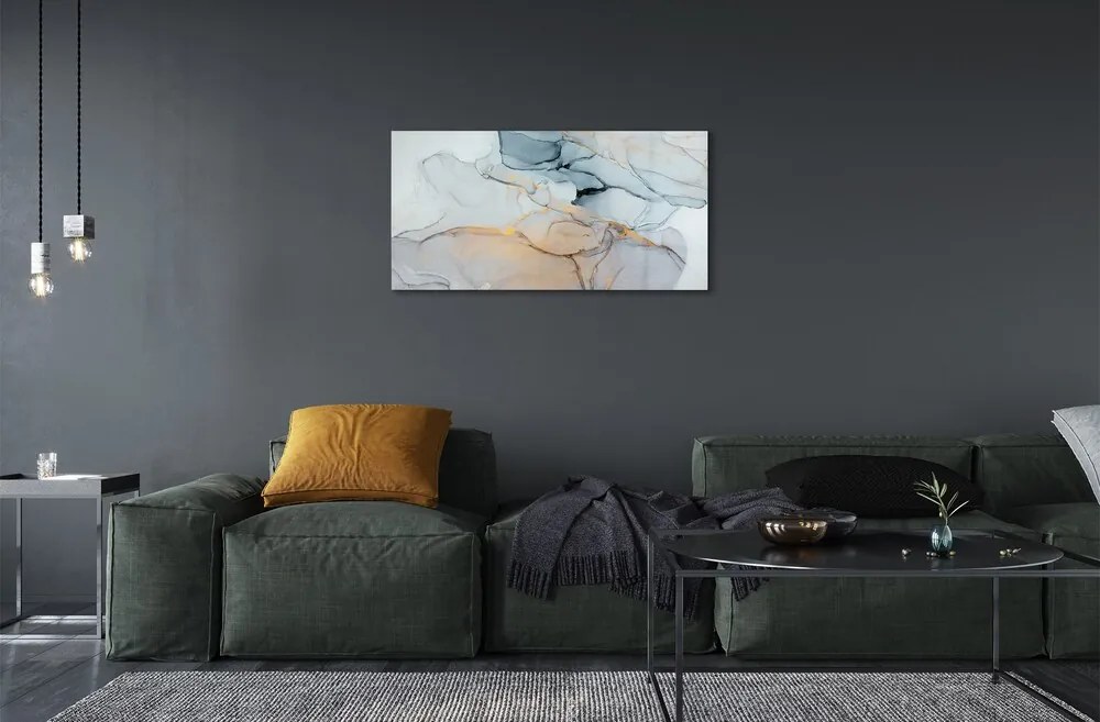 Obraz na skle Kámen abstrakce skvrny 125x50 cm