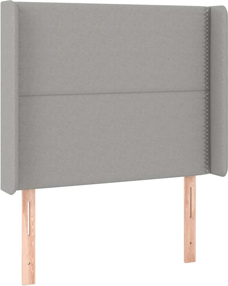 Box spring postel s matrací světle šedá 90x190 cm textil 3131873