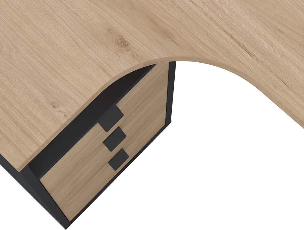 FALCO Psací stůl rohový Sigal 600/03 šedá/jackson hickory