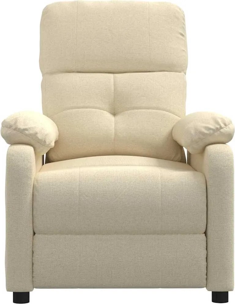 Polohovací křeslo krémové textil 289671