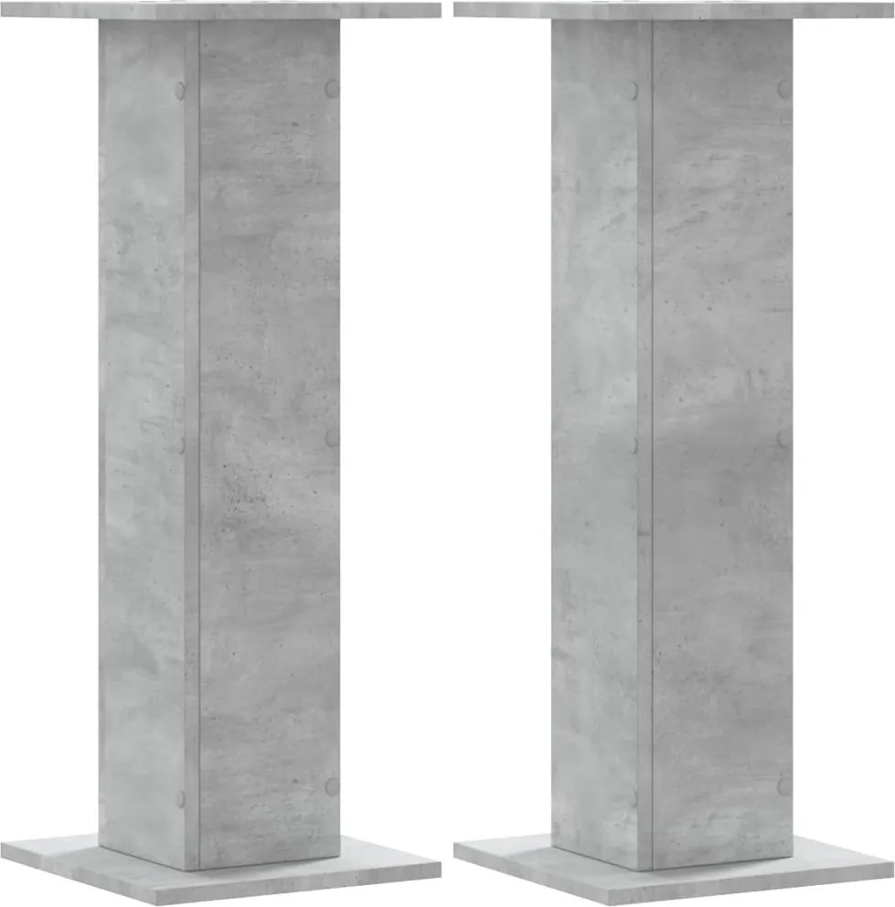 Stojany na rostliny 2 ks betonově šedé 30 x 30 x 80 cm kompozit 3307867