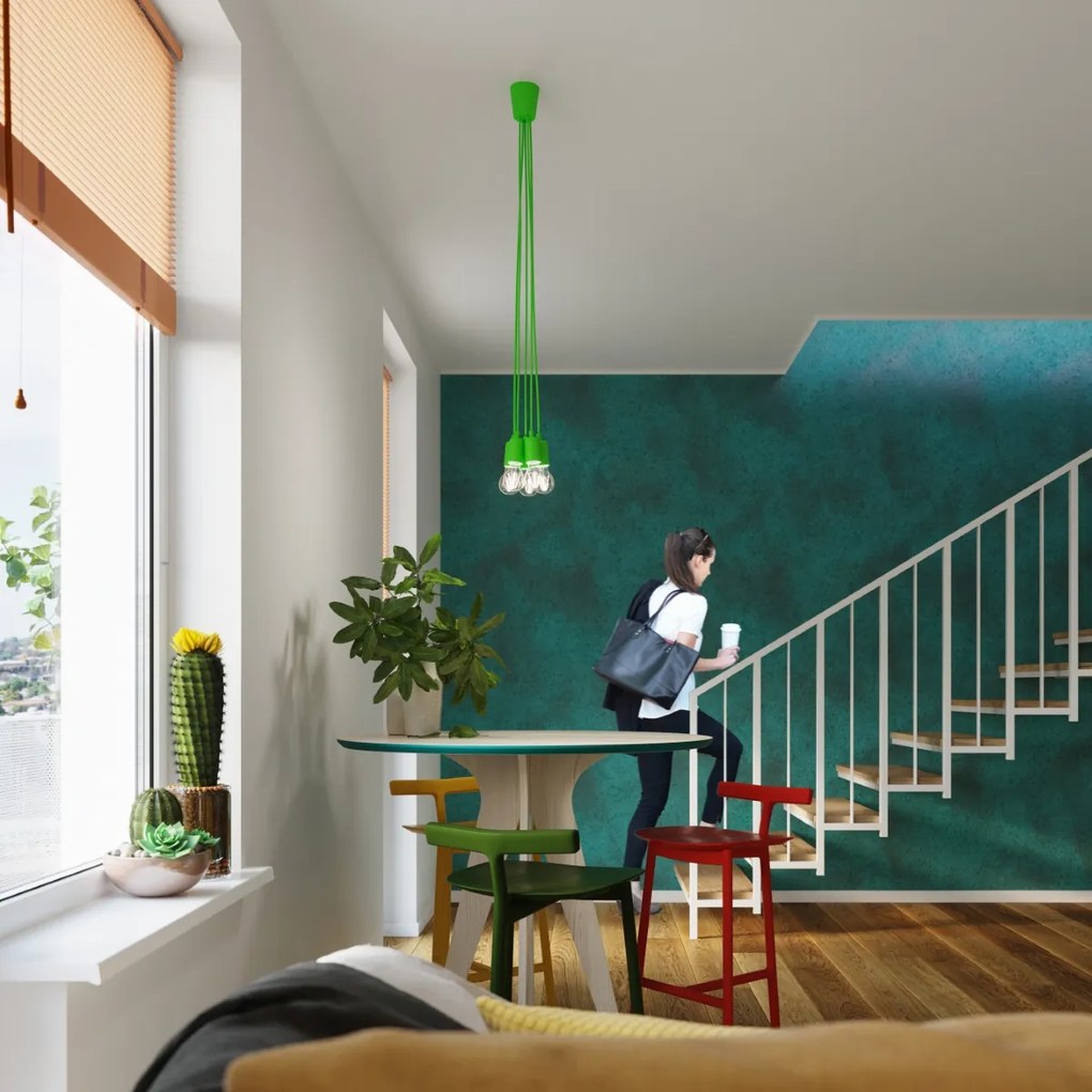 Sollux Lighting Závěsné svítidlo DIEGO 5 zelené