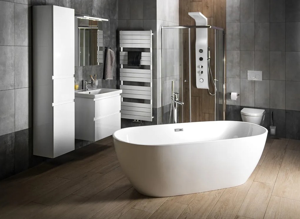 Aqualine Aqualine, DOURO volně stojící vana 180x80 cm, bílá, E1880