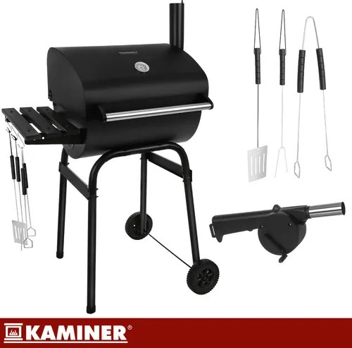 Zahradní gril s krytem 82x51x117cm Kaminer