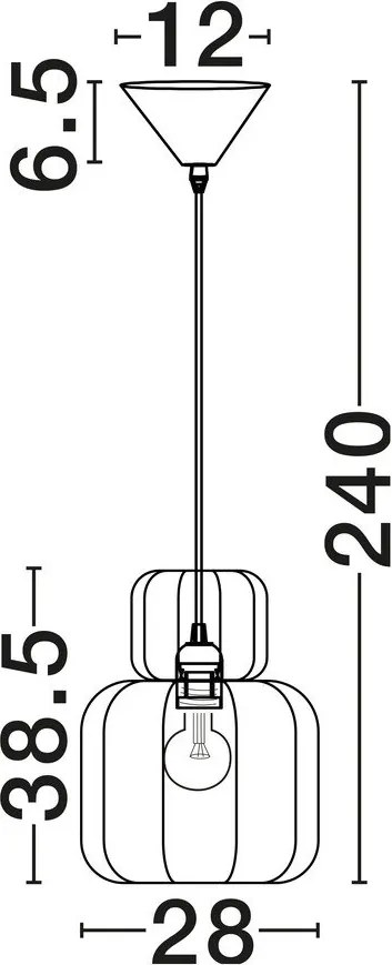 Matně bílé látkové závěsné svítidlo ø 28 cm Delina – Nova Luce