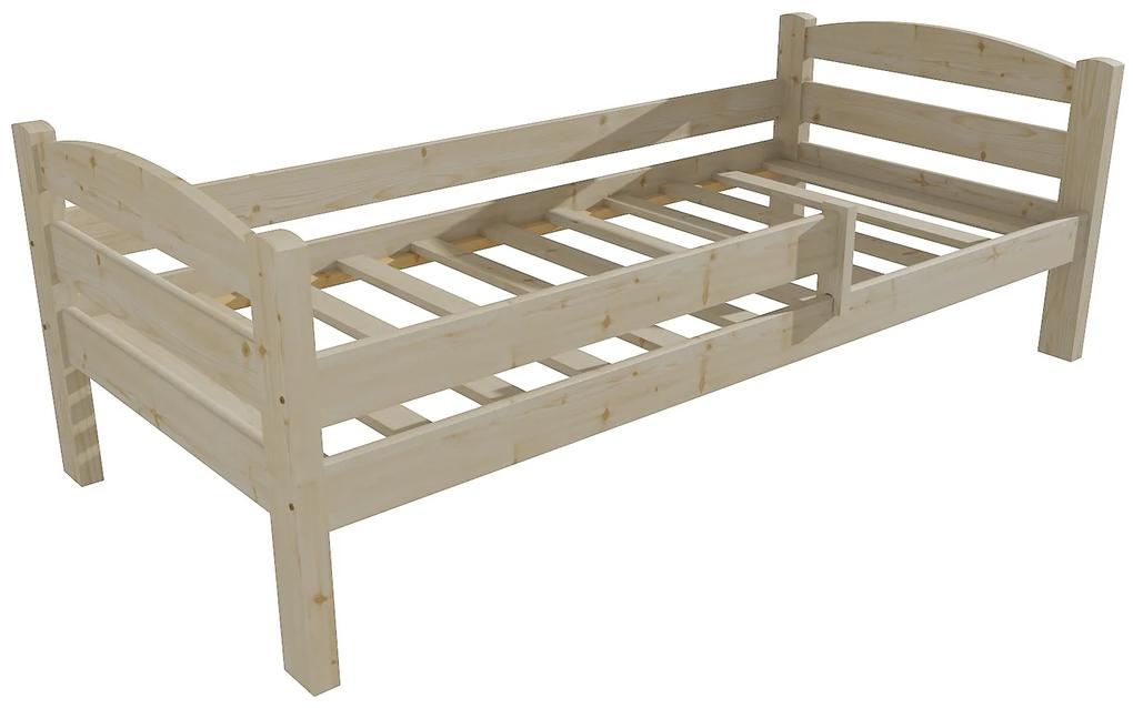 Vomaks Dětská postel DP 005 se zábranou Rozměr: 80 x 200 cm, Barva: surové dřevo
