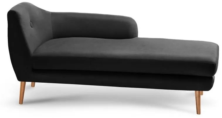 Černá lenoška Scandi by Stella Cadente Maison Lounge, pravý roh