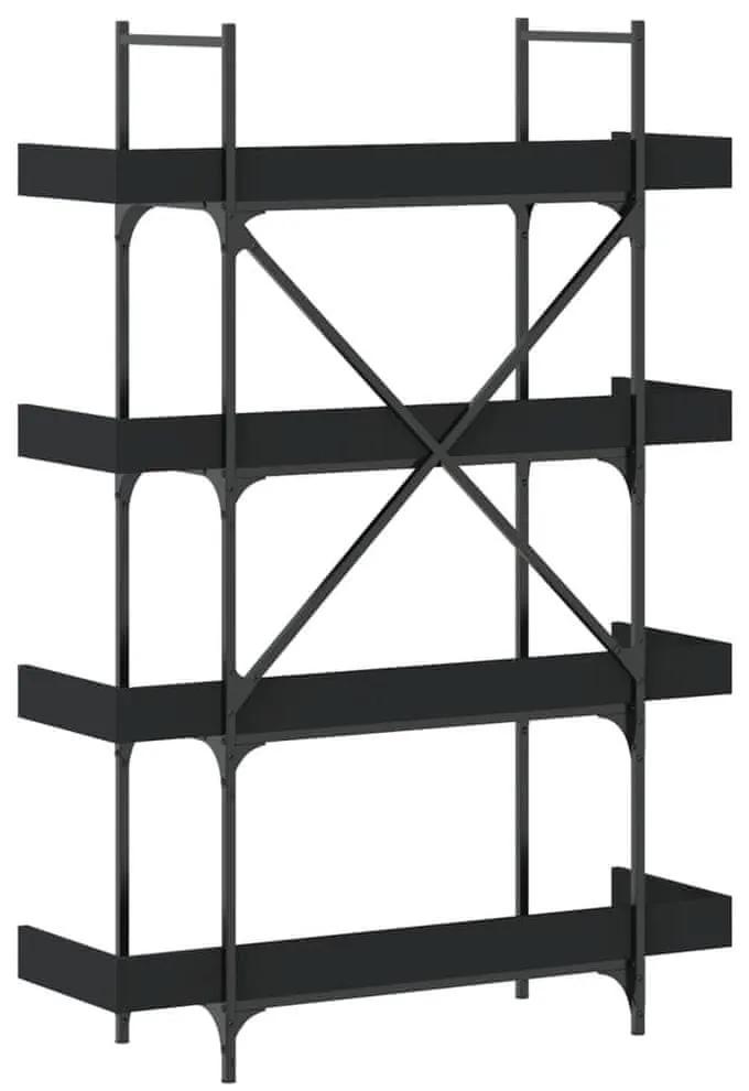 Petromila Knihovna se 4 policemi černá 100x33x145,5 cm kompozitní dřevo