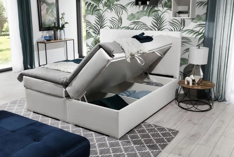 Postel Boxspring Boleria 180x200, fialová (látka - bb 08)