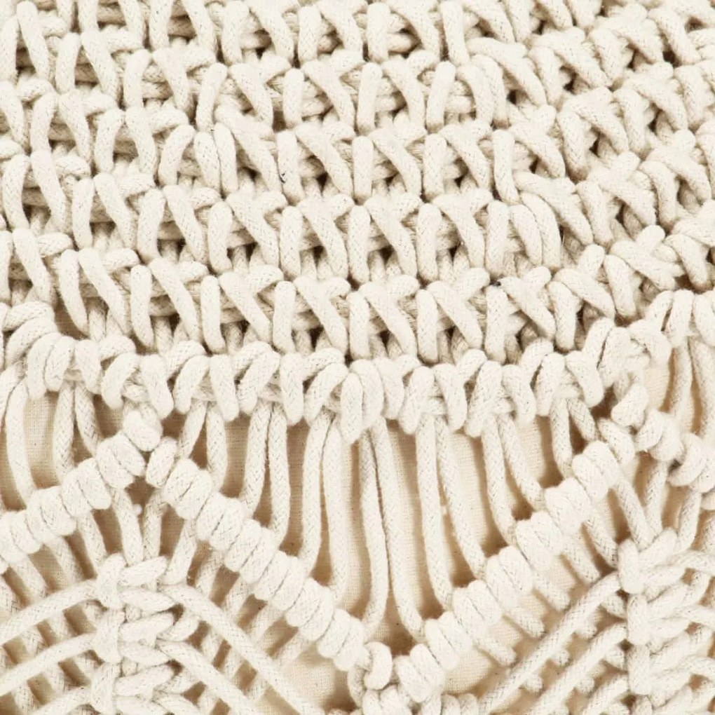 vidaXL Marketos Ručně vyrobený sedací puf macrame 45 x 30 cm bavlna
