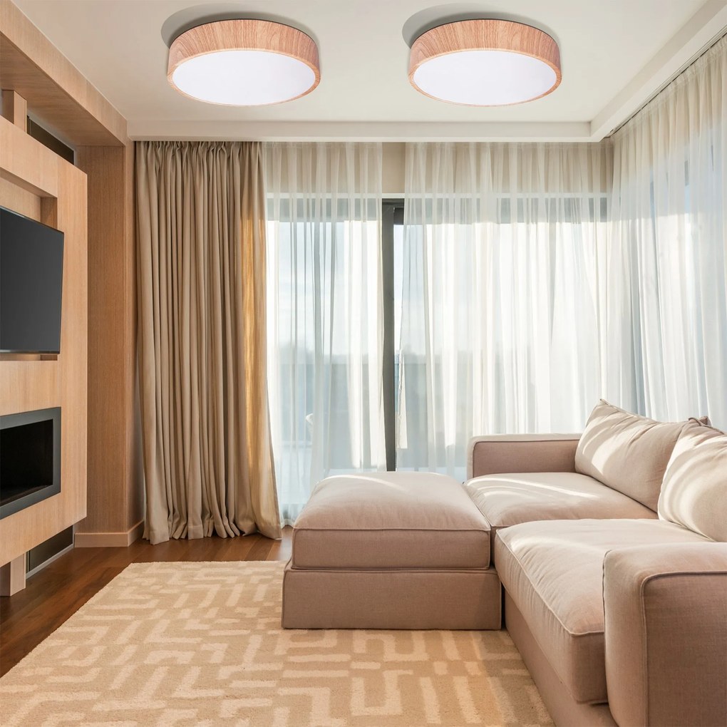 Toolight Toolight, LED stropní svítidlo 30cm 24W APP1404-C, hnědá-bílá, OSW-03085