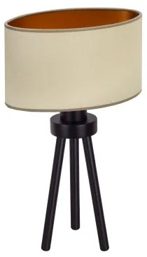 Duolla - Stolní lampa OVAL VEGAN 1xE27/15W/230V pr. 30 cm béžová