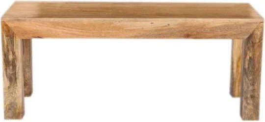 Indický nábytek - Lavice Hina 140x40 z mangového dřeva Mango natural