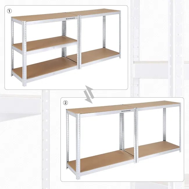Sada 2 regálů 90x180x40 cm GLR80SV