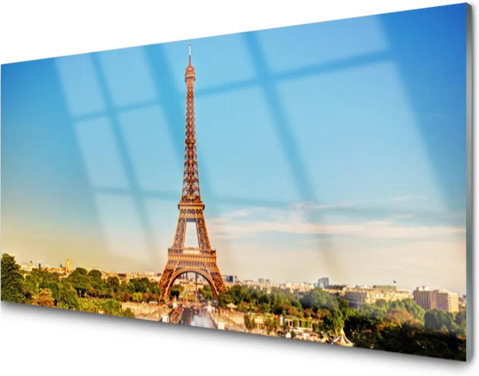 Skleněný obraz Eiffelová Věž Paříž