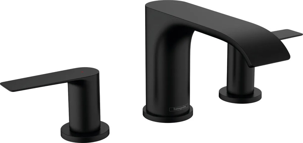 Hansgrohe Vivenis, umyvadlová baterie s výpustí, 3-otvorová instalace, EcoSmart, černá matná, 75033670