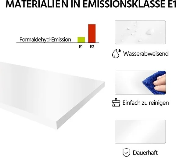 Odkládací stolek Yaheetech – bílá, 106 cm (délka) × 35 cm (šířka) × 80 cm (výška) (255329262730)