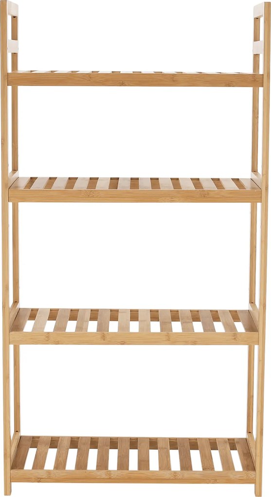 4-policový regál, přírodní bambus, FIORE TYP 2