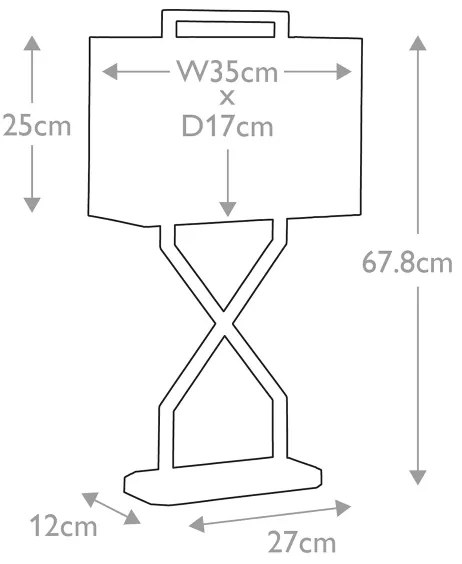 Elstead CROSS-TL - Stolní lampa CROSS 1xE27/60W/230V zlatá/modrá