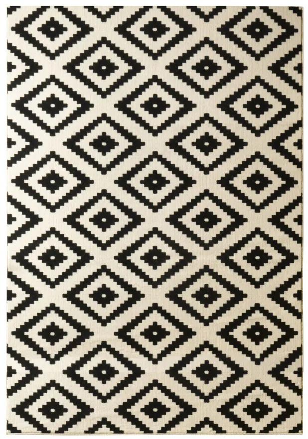 Hans Home | Kusový koberec Hamla 102332, bíločerný - 80x150