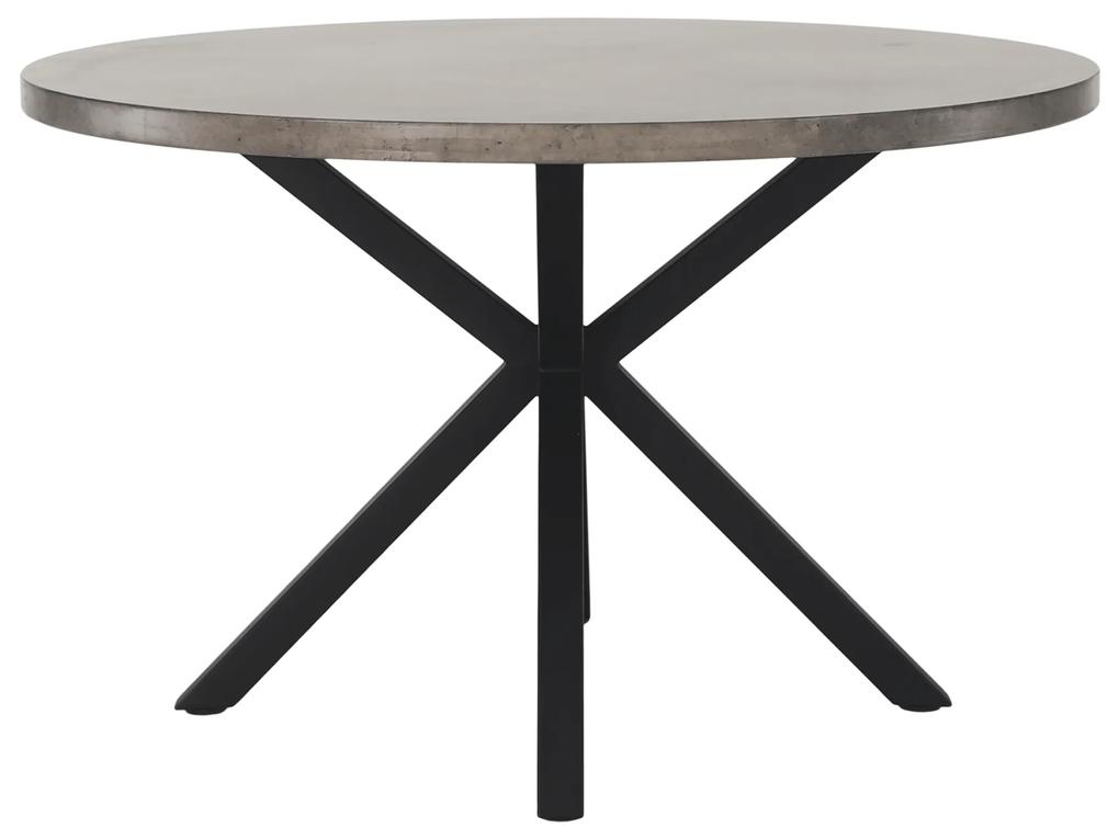 Kondela Jídelní stůl, beton / černá, průměr 120 cm, MEDOR