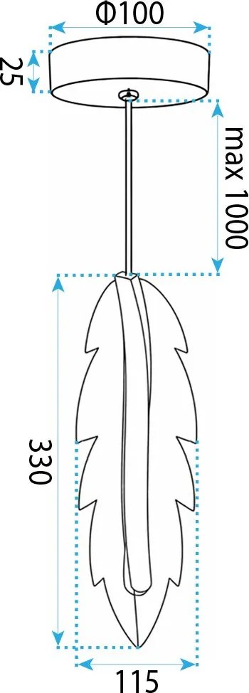 Toolight Toolight, závěsné stropní LED svítilna, 10W, 1000lm, 4000K, G157-CP, zlatá, OSW-07813
