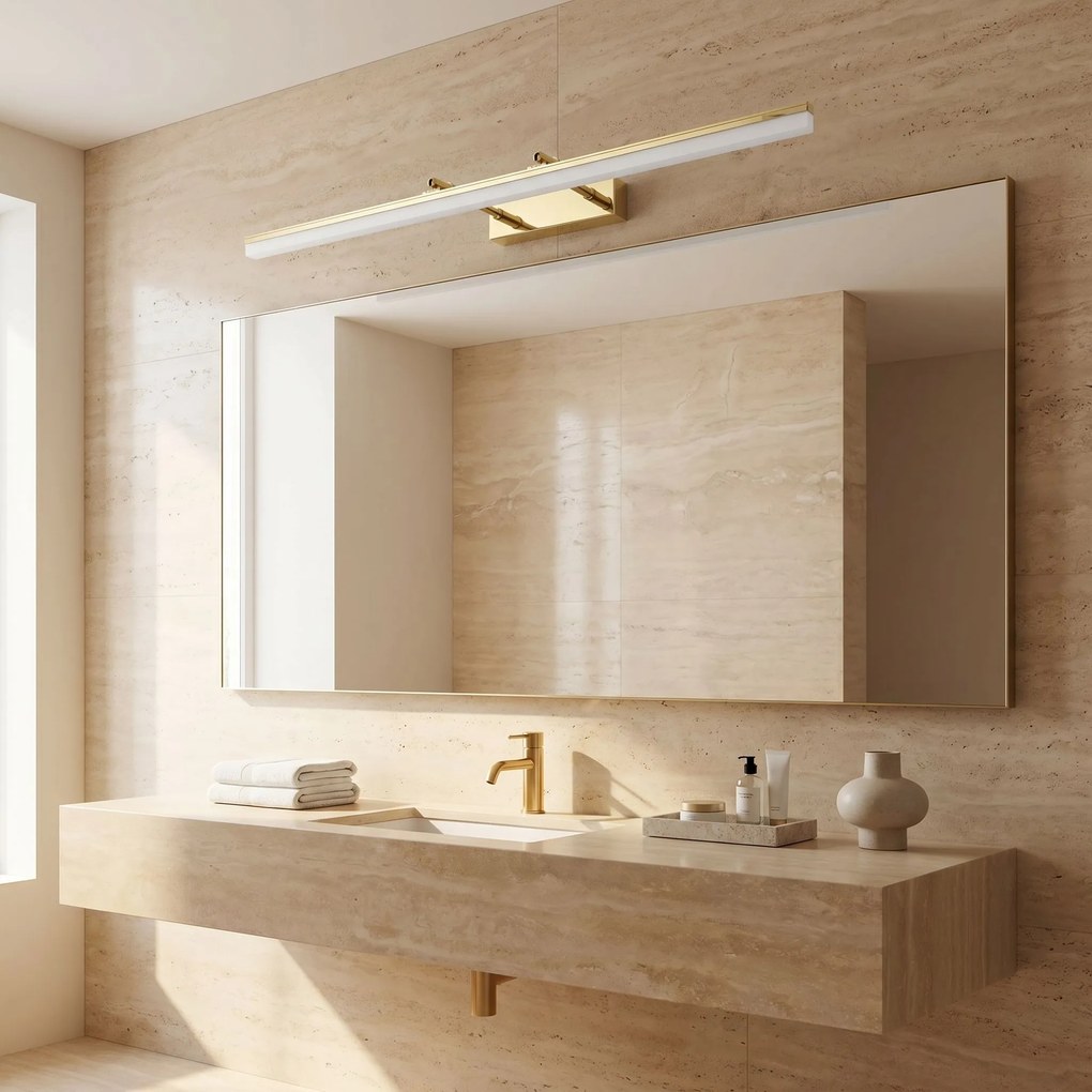 Toolight Rea, Koupelnové nástěnné LED svítidlo APP1874-1W 80cm GOLD, OSW-66029