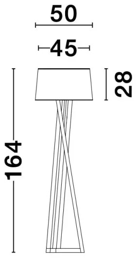 Dřevěná stojací lampa Salino B 50 Dřevo
