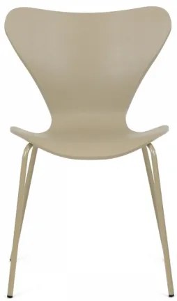 Jídelní židle cappucino plastová čtyřnohá kovová podnož CT-X7034 CAP