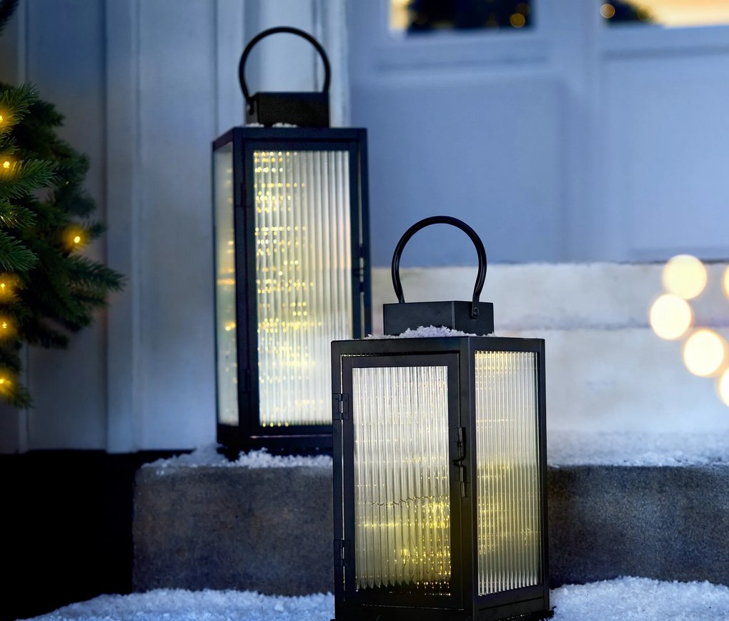 Tchibo - Dekorativní lucerna s LED - barva: černá