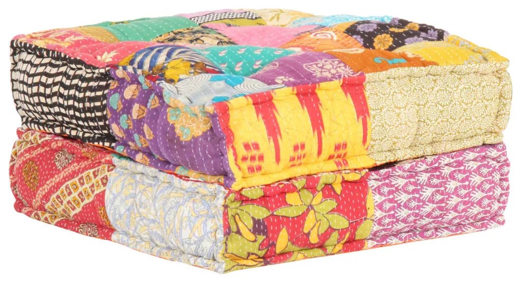 vidaXL Marketos Pouf 60 x 70 x 36 cm patchwork textil