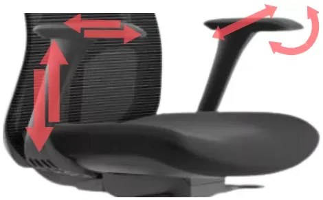 MERCURY STAR Kancelářská ergonomická židle WISDOM s podhlavníkem — síť, černý plast, nosnost 150 kg černá