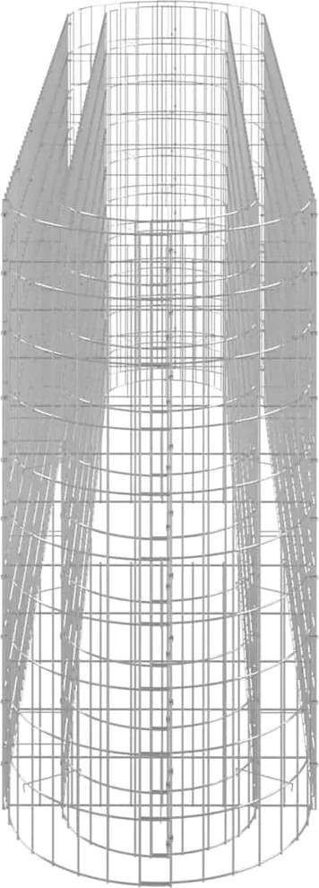 Gabionový vyvýšený záhon pozinkované železo 260 x 50 x 100 cm 152034