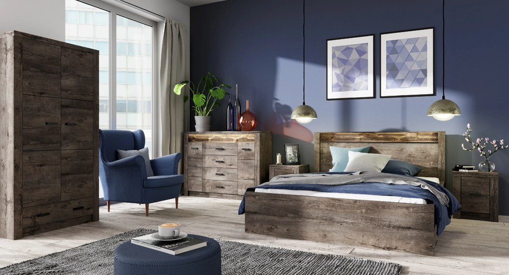 JARSTOL Komoda se sklem INDIANAPOLIS I-8 Kašmír: Bílá craft