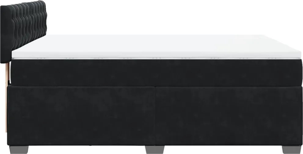 Box spring postel s matrací černá 160x200 cm samet 3288662