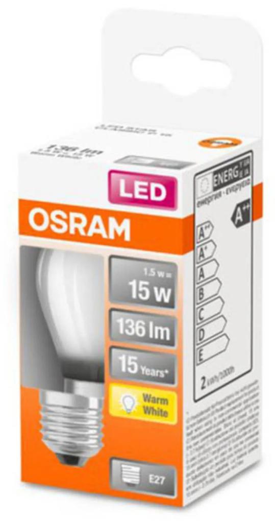 OSRAM Classic P LED žárovka E27 1,5W 2 700K matná