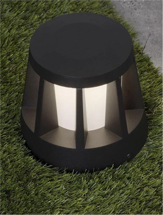 NV 9492660 Venkovní sloupkové svítidlo STARK antracitový hliník a matný akryl LED 8.2W 3000K 220-240V 168st. IP65 - NOVA LUCE