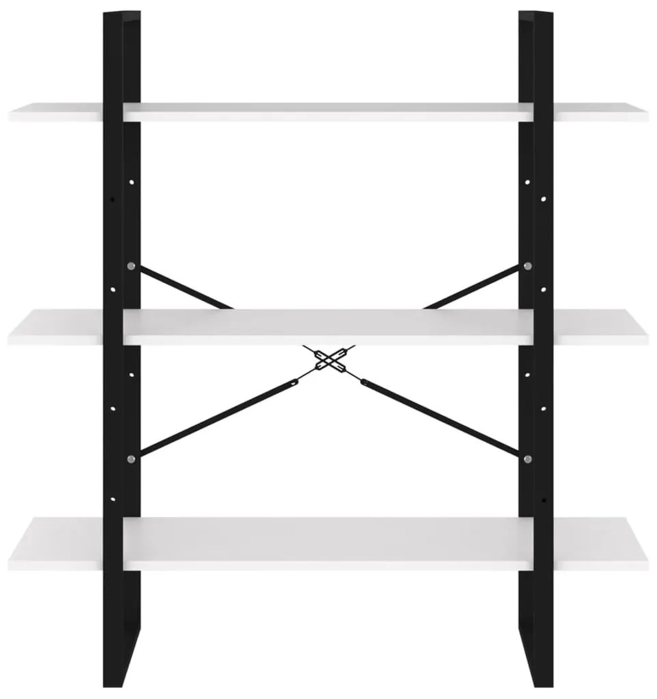 vidaXL Knihovna bílá 100 x 30 x 105 cm dřevotříska