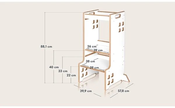 Lionelo - Učící věž CASS White