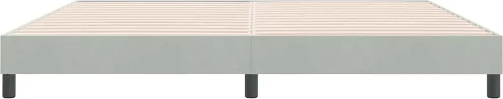 Postel Box Spring bez matrace světle šedá 180x210 cm samet 3315837