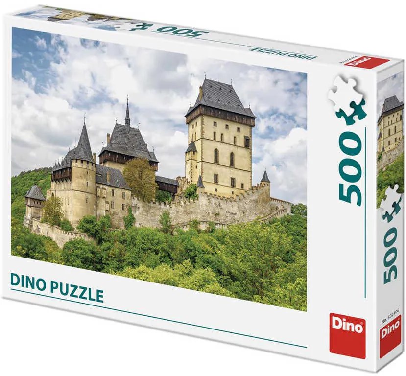 DINO Puzzle Hrad Karlštejn foto 500 dílků 47x33cm skládačka v krabici dn502406