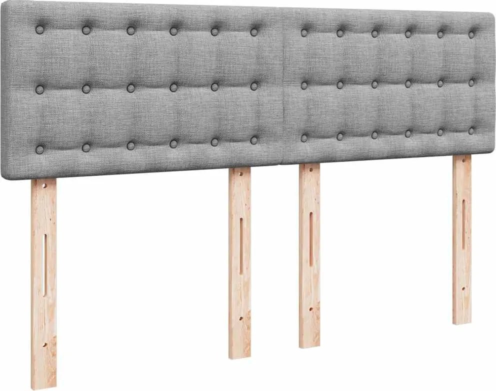 Box spring postel s matrací světle šedá 140 x 200 cm textil 3287105