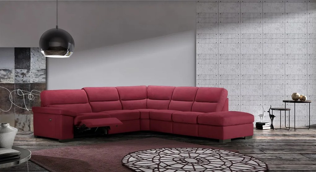 Pregio Italia sofa&relax Velká rohová pohovka SHINE Provedení: 2 místná + lehátko, Vzorník látek: tekno fibra 16 fuchsia