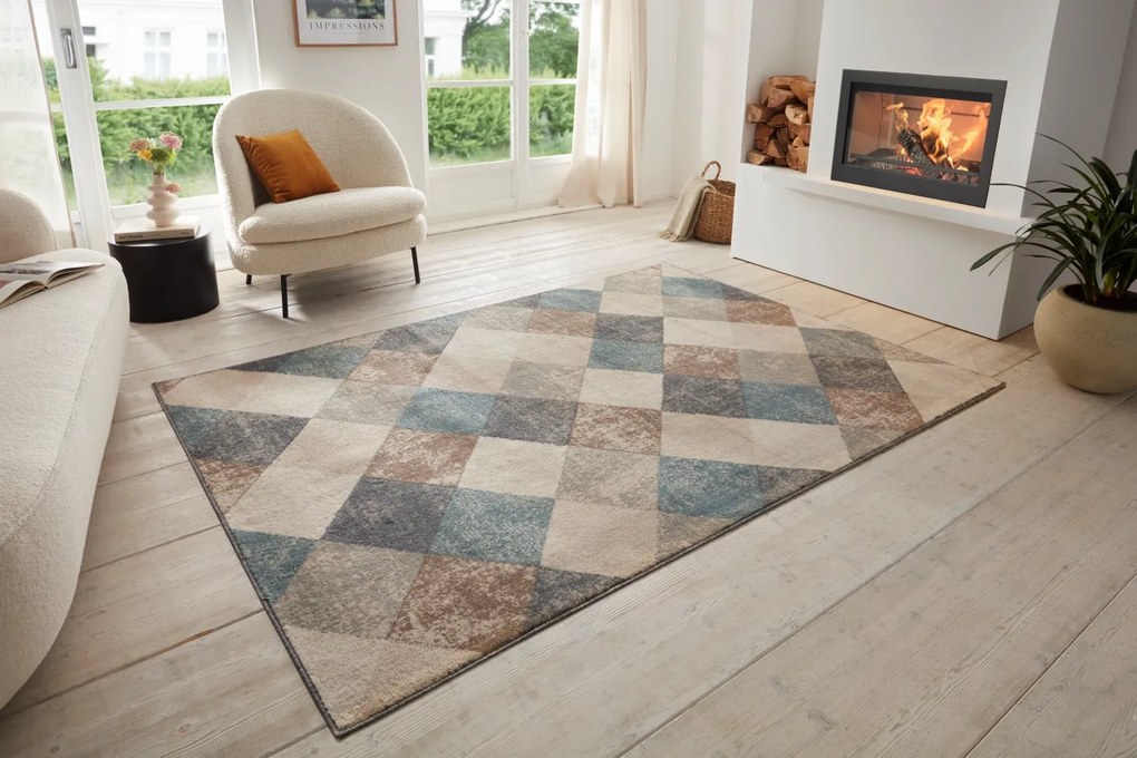 Hanse Home, Kusový koberec Terrain 105598 Bakke Cream, 120x170, vícebarevná, ložnice