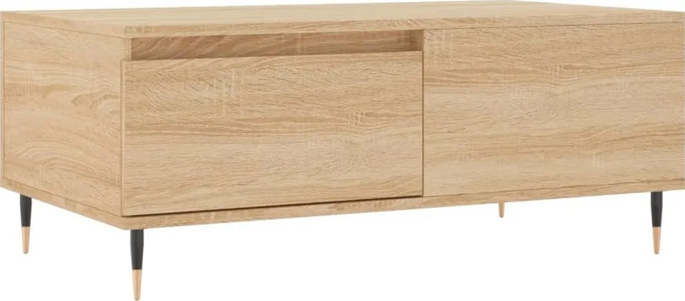 vidaXL Konferenční stolek 90 x 50 x 36,5 cm kompozitní dřevo [830799] Barva: hnědý dub