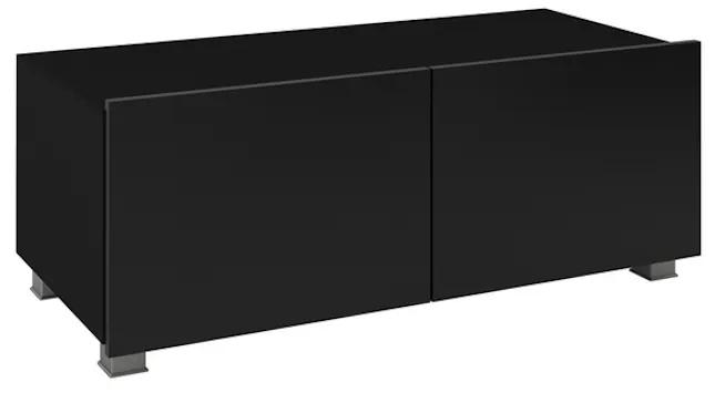TV stolek CALABRINI 100, 100x37x43, černá/černý lesk
