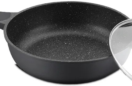 Wok mramorová pánev s poklicí Royalty Line RL-BW28M o průměru 28cm