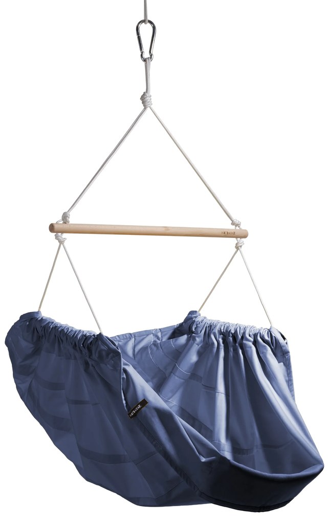 Hojdavak Závěsné houpací křeslo modrý melír HOJDAVAK MAXI s polštářkem - outdoor tkanina