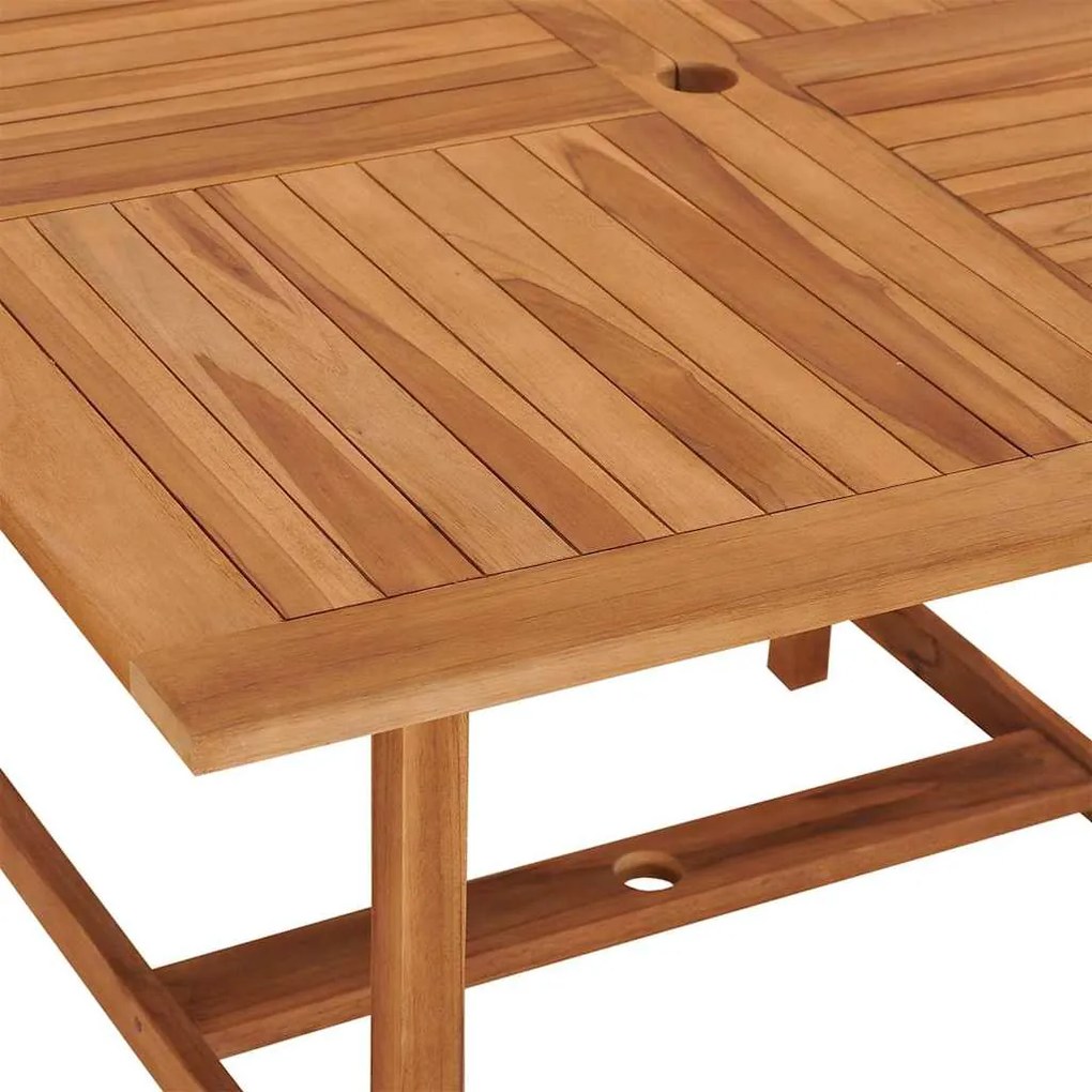 Zahradní jídelní stůl 110 x 110 x 75 cm masivní teak 318477