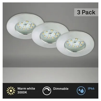 Briloner 8316-039-SADA 3x LED Stmívatelné koupelnové svítidlo LED/5,5W/230V IP44
